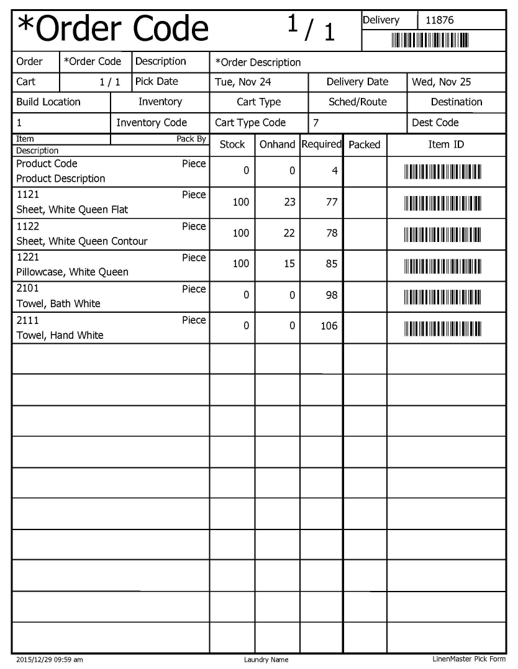 Linen Master Support