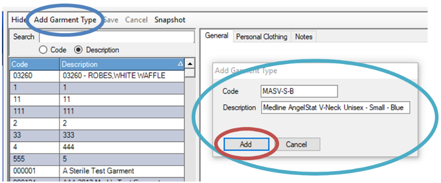 LinenMaster - Create Garment Type