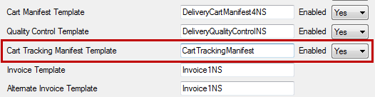 Cart Tracking Manifest Setup and Details