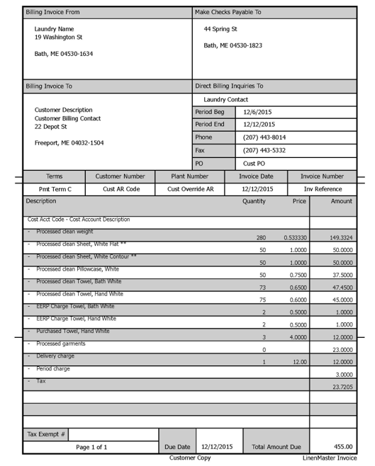 Invoice Format Examples