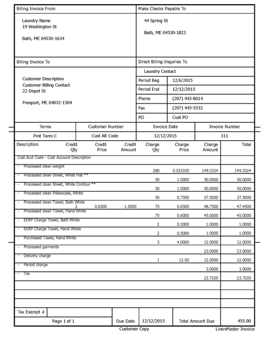 Invoice Format Examples