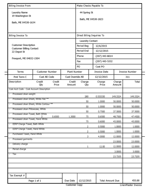 Invoice Format Examples