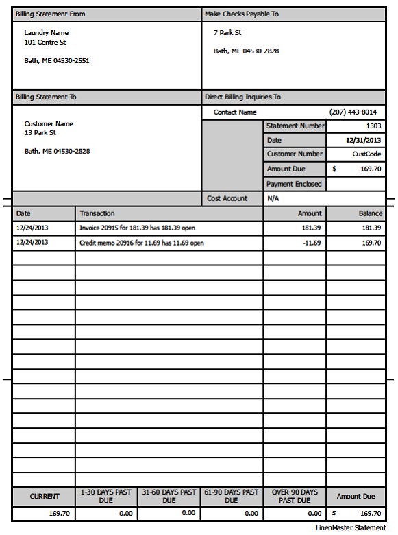 Statement Form Examples