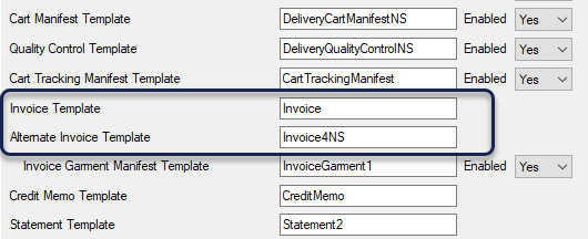 Selecting Invoice Format