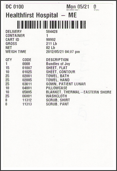 LinenMaster Labels - Delivery Strip